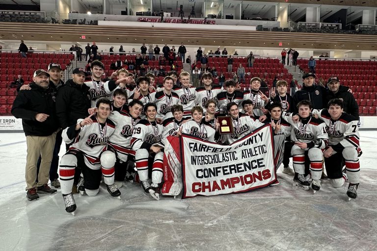 New Canaan boys ice hockey defeats Ridgefield for 22nd FCIAC ...